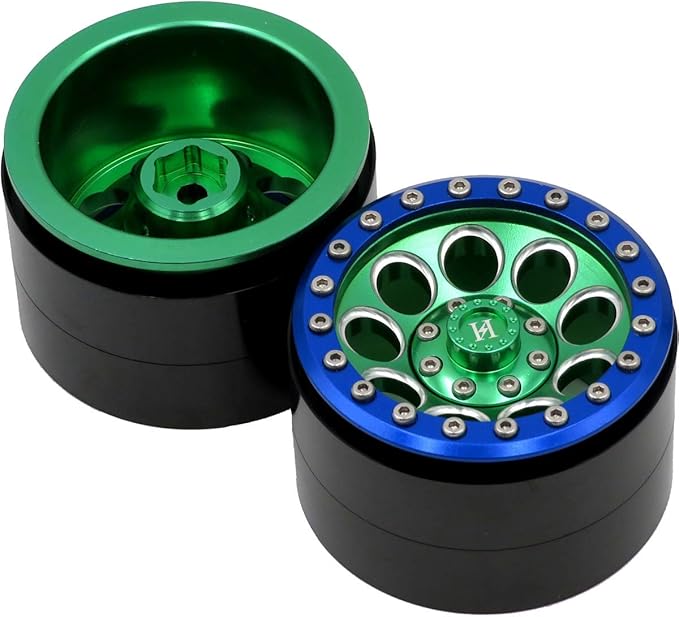 Amazon.com: 2pc RC Crawler Aluminium 2.2 beadlock Wheels Rims Hex 12mm ...