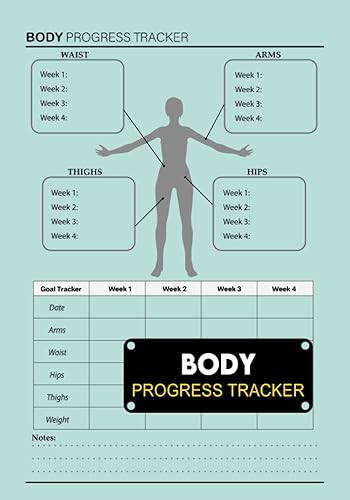 Body Progress Tracker: Body Measurements Chart Log book, Weekly Weight ...