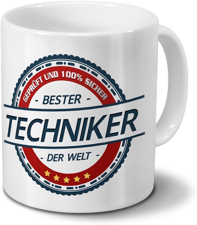 printplanet Tasse mit Beruf Techniker - Motiv Berufe - Kaffeebecher ...