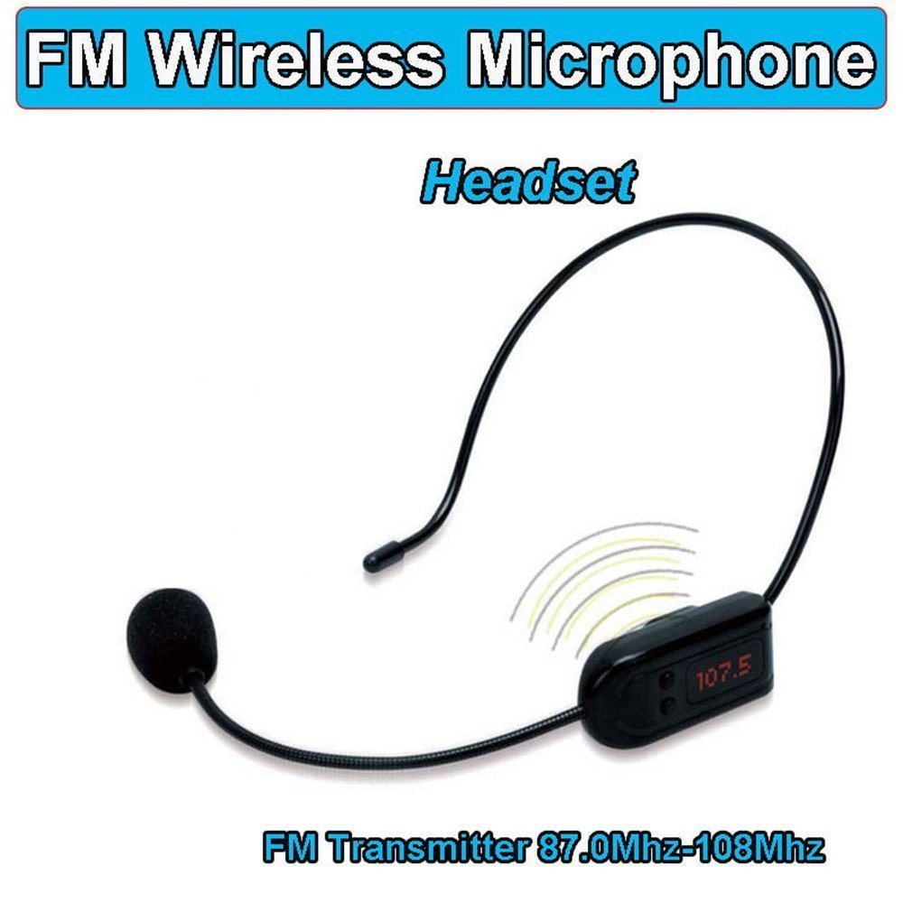 Mua Wireless FM Condenser Microphone Headset, Hands-Free with ...
