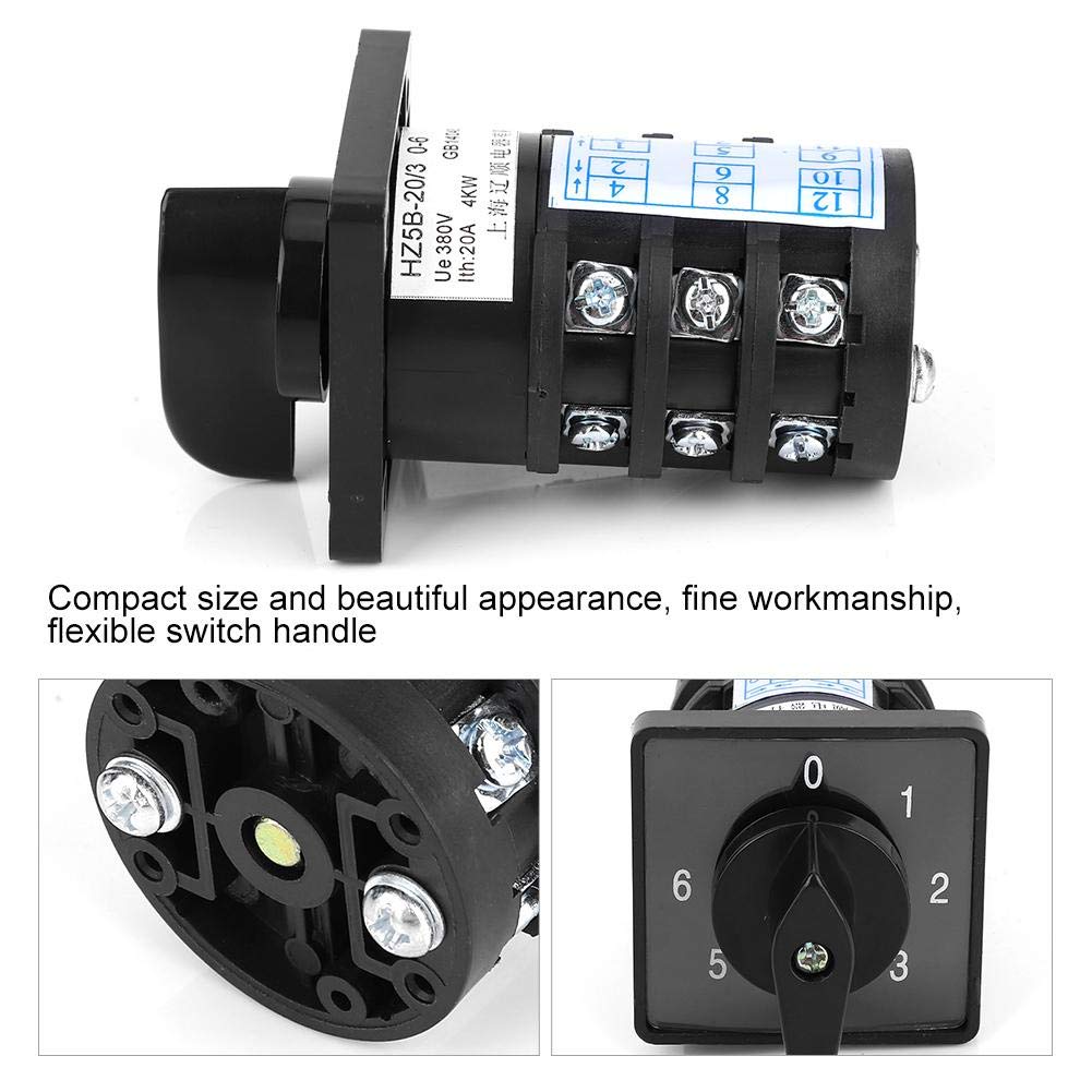 Controls & Indicators Changeover Switch 20A 500V 4W HZ5B-20/3.0-6 12 ...
