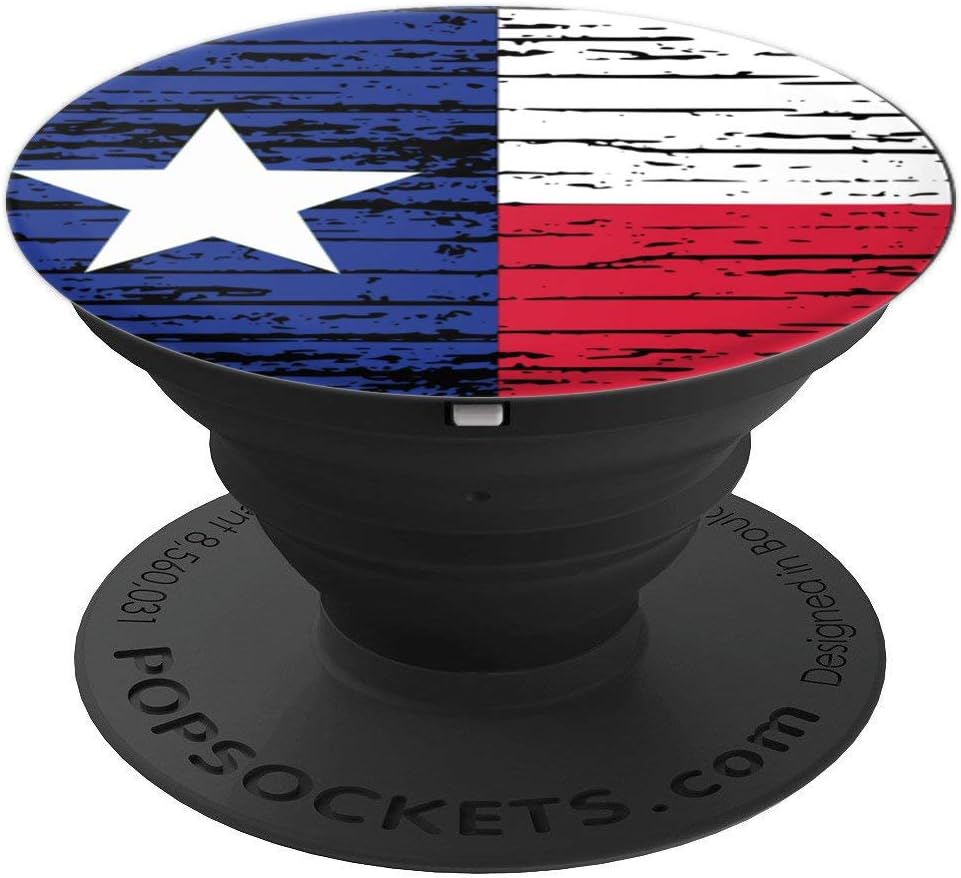 Amazon.com: Texas State Flag Pop Socket Black US Lone Star State Grip ...