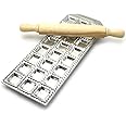 Amazon.com: Risoli Aluminum Square Ravioli Maker with Rolling Pin, 24 ...
