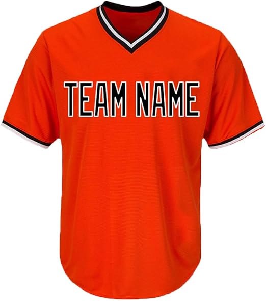 DEHUI Playera de béisbol con Cuello en V, réplica de Rayas, con Nombre ...