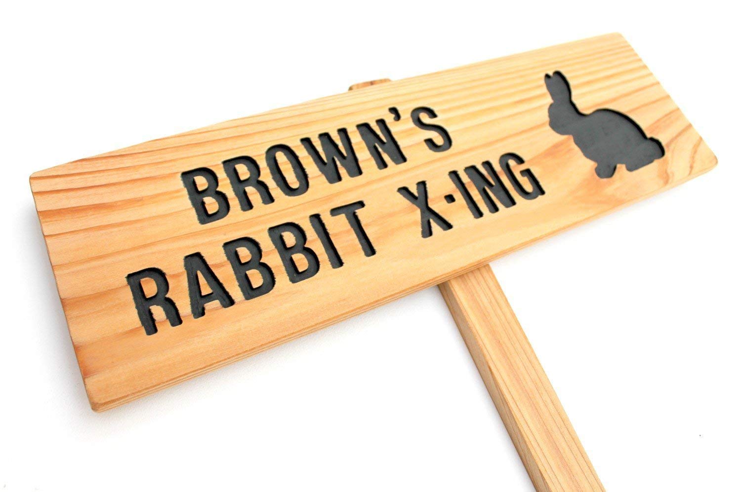 Amazon.com: RABBIT X-ING W/One Cutout Sign, Rabbit Crossing, Outdoor ...