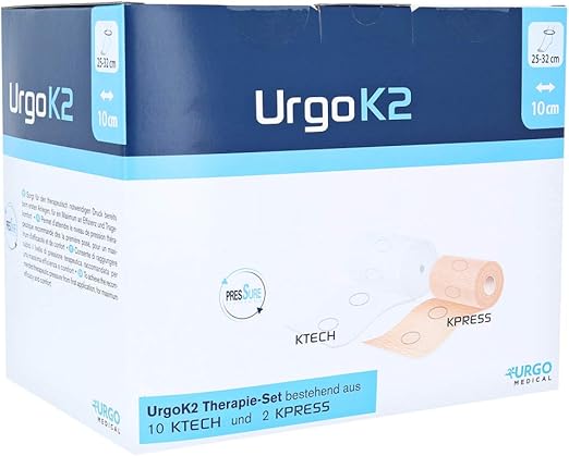 Urgo K2 Therapie Set 10cm 25-32cm 10x Ktech und 2x Kpress: Amazon.de: Drogerie & Körperpflege