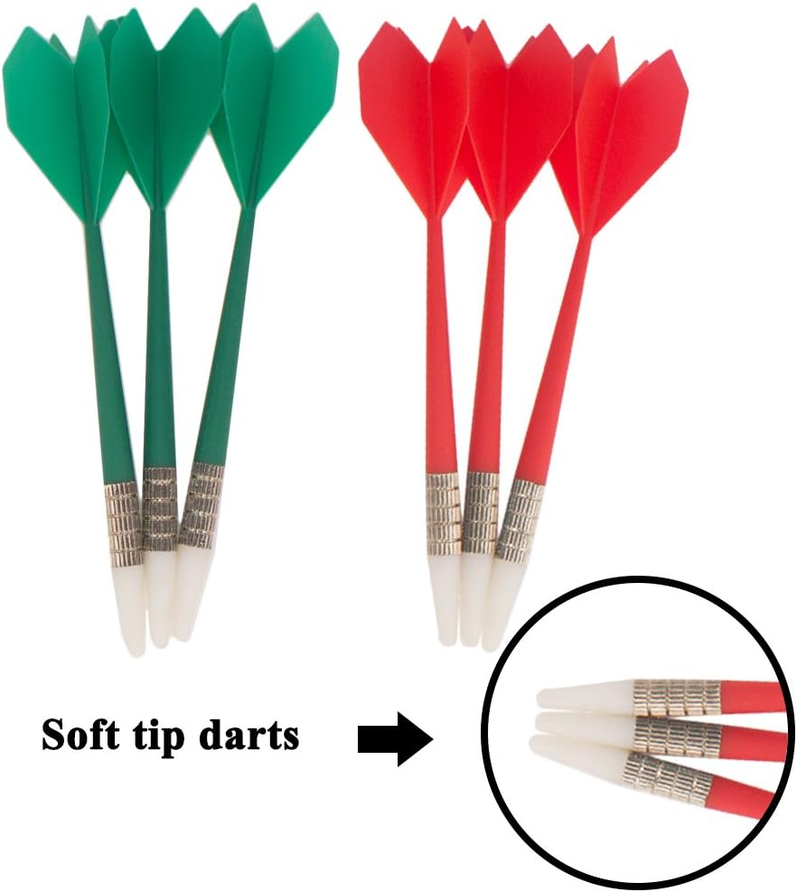 Amazon.com: Huvai 6 Pcs Safety Darts with Soft Tip for Dartboard, Great ...