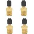 4Pcs Schrader Valve 1/4Inch NPT Male Brass Schrader Valves with ...
