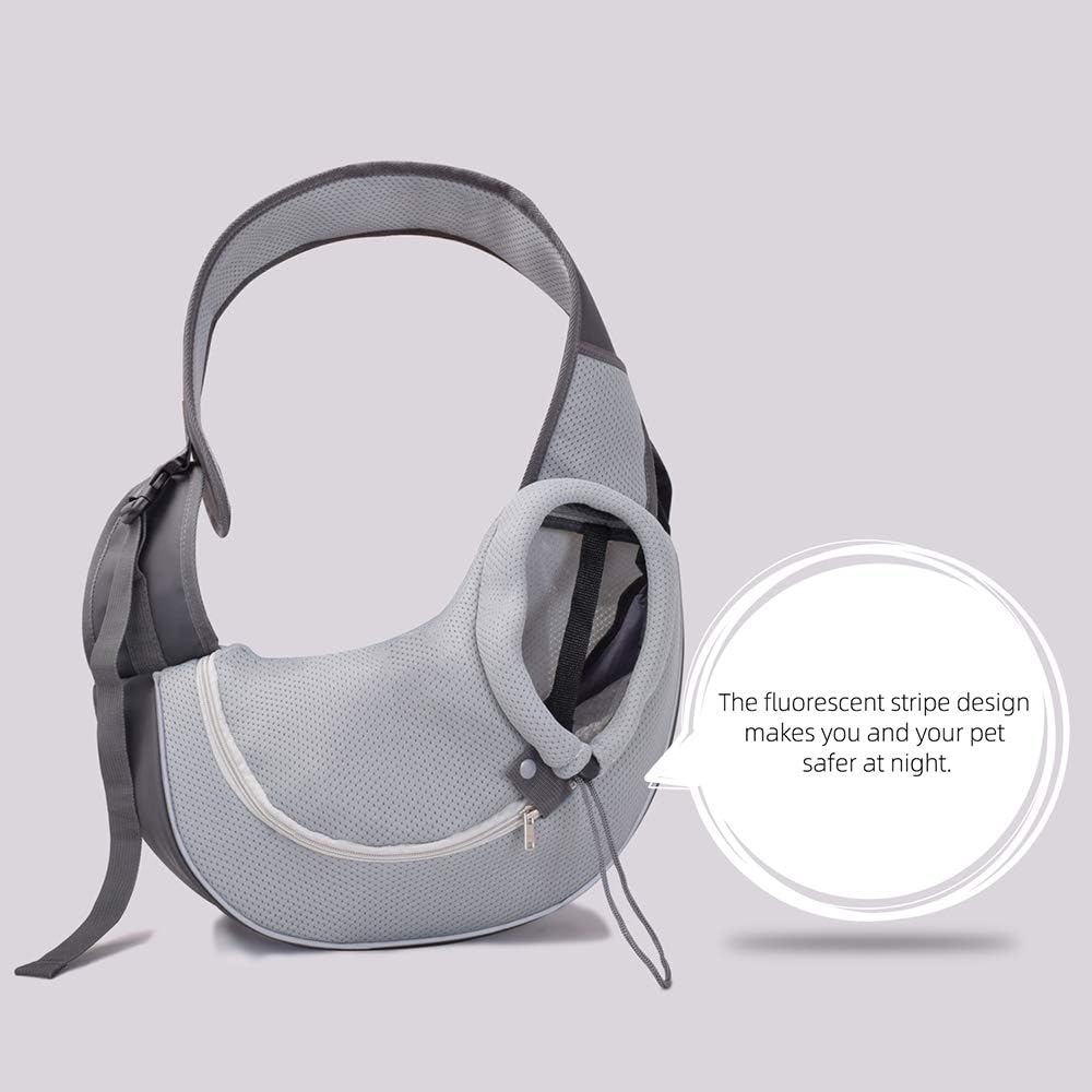 CUBY Pet Dog and Cat Sling Carrier Hands Free Breathable Mesh ...