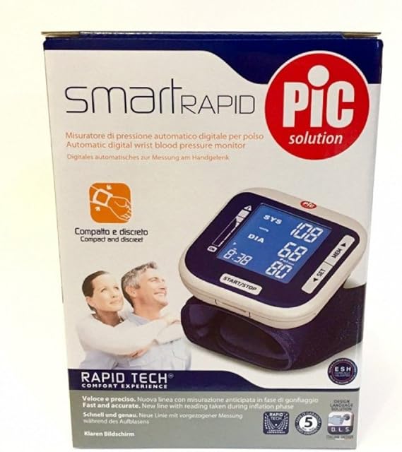 PIC SMART RAPID MISURATORE DI PRESSIONE AUTOMATICO DIGITALE PER POLSO ...