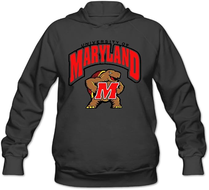 ElishaJ Women's Hoodie University Of Maryland Black Size S: Amazon.ca ...