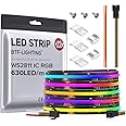 Amazon.com: BTF-LIGHTING FCOB WS2811 IC RGB COB LED Strip 16.4FT DC12V 630LED/m Flexible High ...