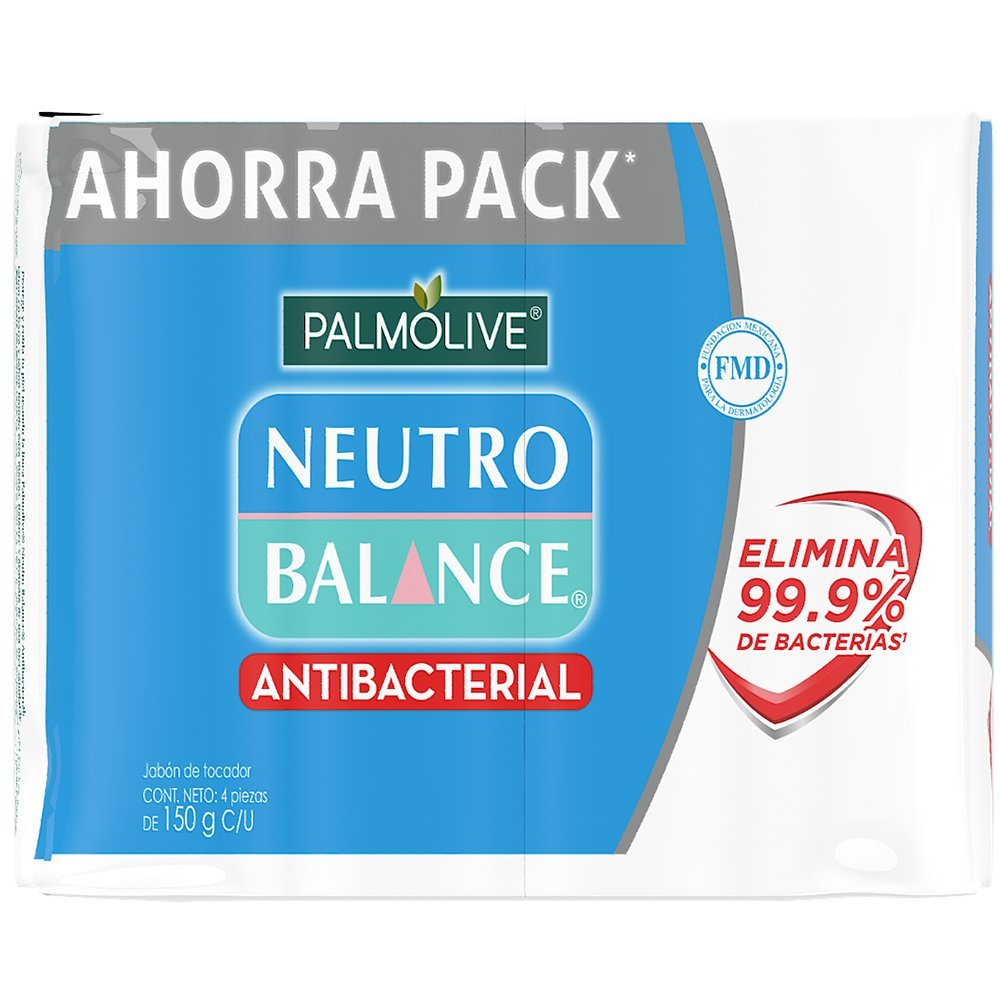 4 piezas de Jabón de Tocador Palmolive Neutro Balance Antibacterial en ...