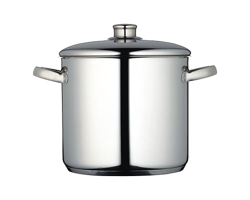 Large cooking pot stockpot stainless steel 10 litres boiling pan ...