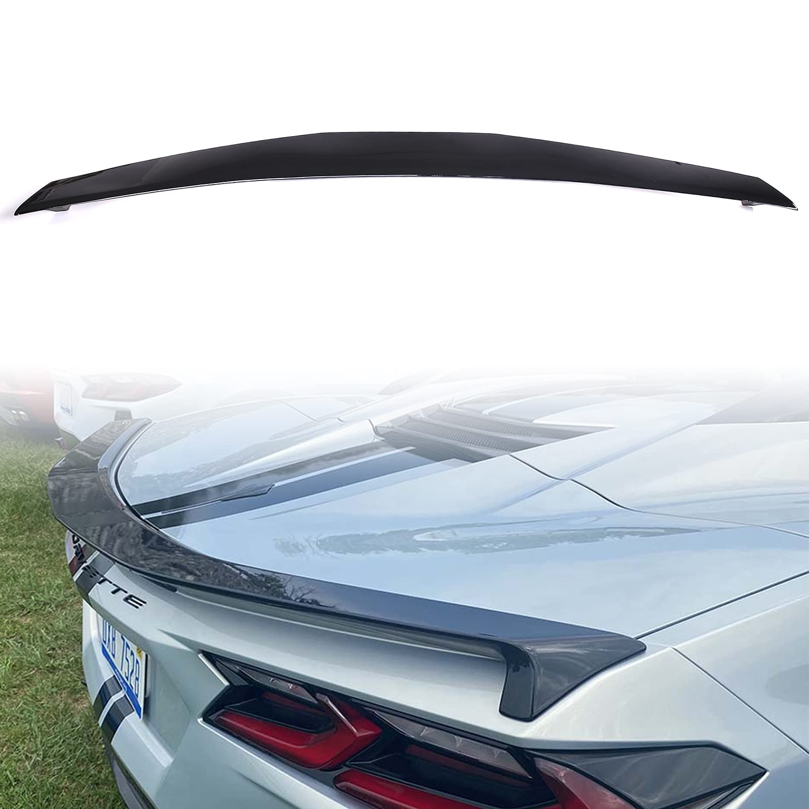Rear Trunk Lid Wing Spoiler Compatible with Chevrolet Corvette C8 2020 ...