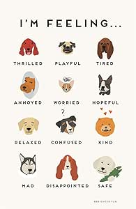 Amazon.com: Feelings Chart: Dogs Children's Classroom Bedroom Nursery ...
