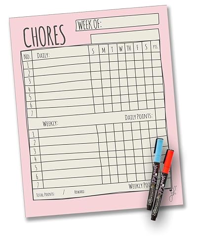 Jennakate - Chore Chart for Kids -Daily Household Behavior Reward Chore ...