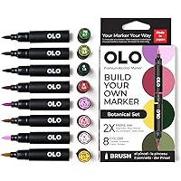 Amazon.com: OLO Urban set, 8pc Brush Tip Alcohol Markers. Customizable with Innovative Ink Flow ...