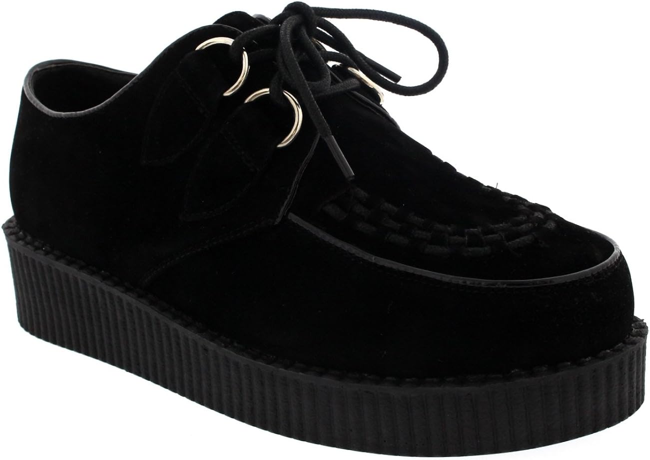 VIVA Womens Beetle Crushers Gothic Punk Retro Brothel Creeper Platform ...