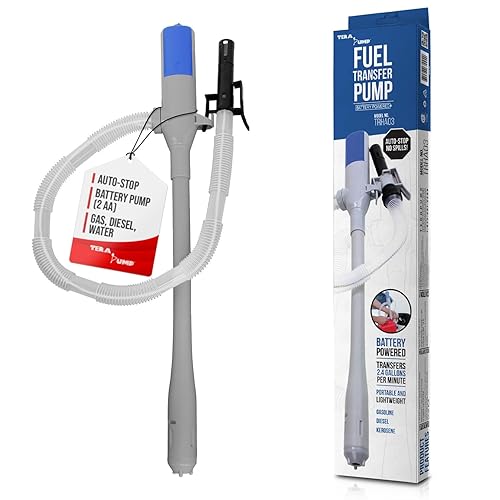 TERA PUMP TRHA03 Battery Powered Pump Water, Diesel, Gas Transfer Pump with Leak Prevention ...