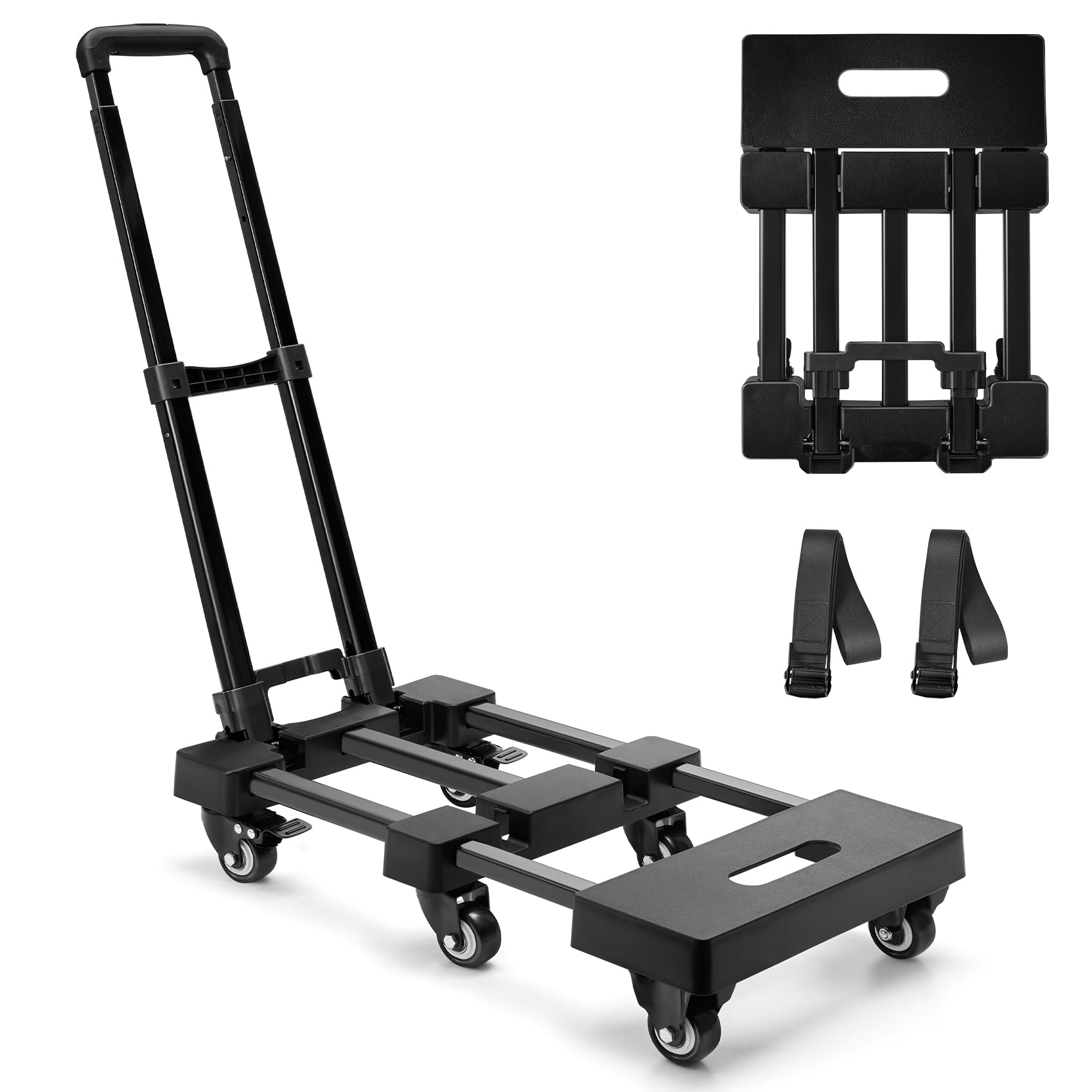 Mua Upgraded Folding Hand Truck, 600lbs Load-Bearing Foldable Dolly ...