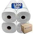 Amazon.com: Plastic Bag-Clear HDPE Unprinted Produce Rolls - 2 Rolls ...