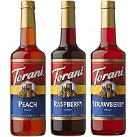 Amazon.com : Torani Syrup Fruit Flavors 3 Pack, Raspberry, Strawberry ...