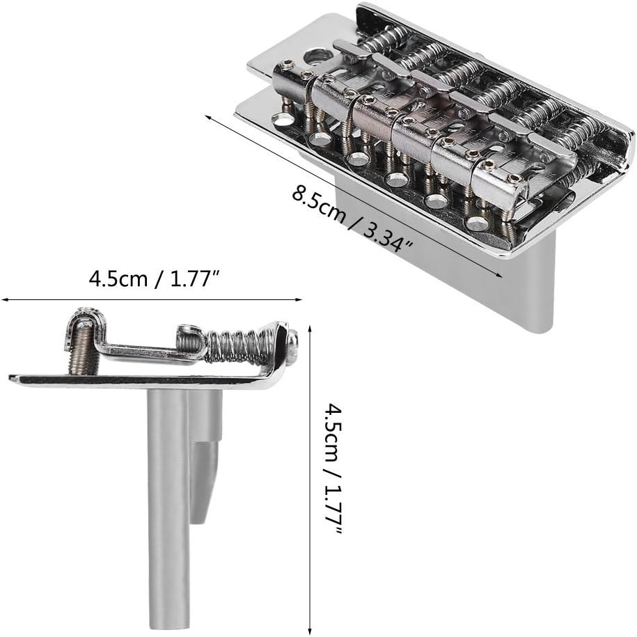 Dilwe Guitar Tremolo Bridge, Zinc Alloy 6 Strings Electric Guitar ...