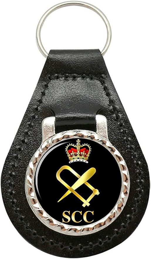 Sea Cadets SCC Seamanship Badge Leather Key Fob : Amazon.co.uk: Clothing