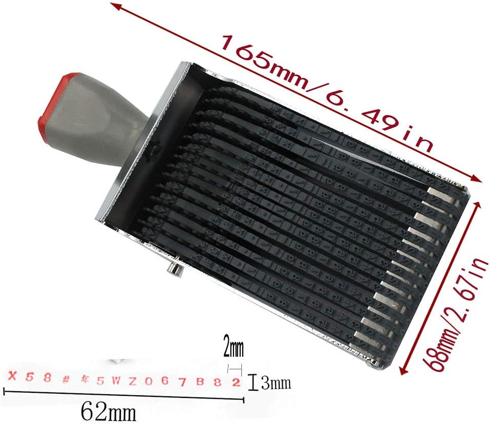 Personalized Stamp 14 Digits Roller Stamp English Alphabet Number ...