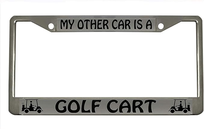 Amazon.com: B.Fighting My Other CAR is A Golf CART Personalized Chrome ...