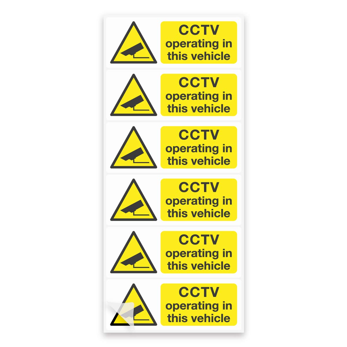 6 CCTV Camera in operation Vehicle signs 8x3cm, car taxi bus decals ...