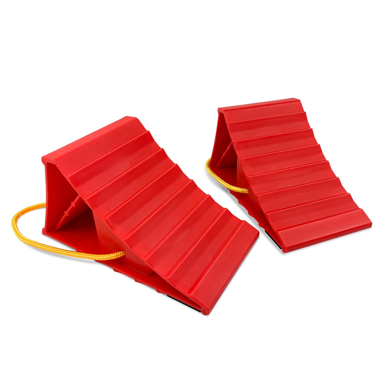 ROBLOCK Wheel Chocks for Travel Trailers, Non Slip Heavy Duty Red Wheel ...