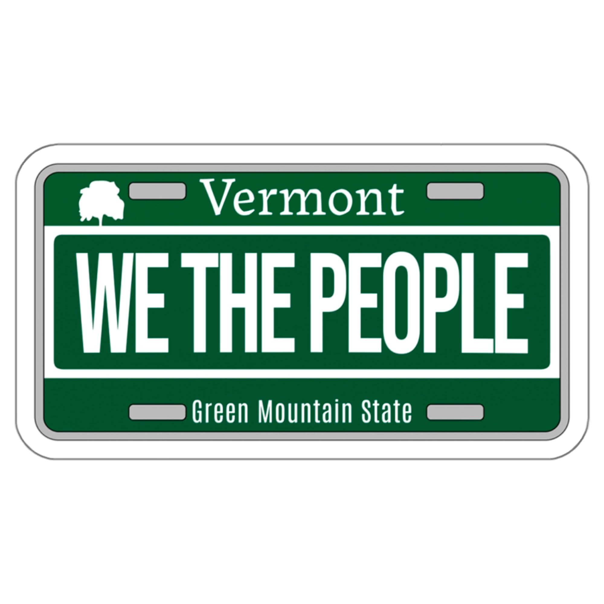 No Thorns Media Vermont State License Plate Travel Sticker ...