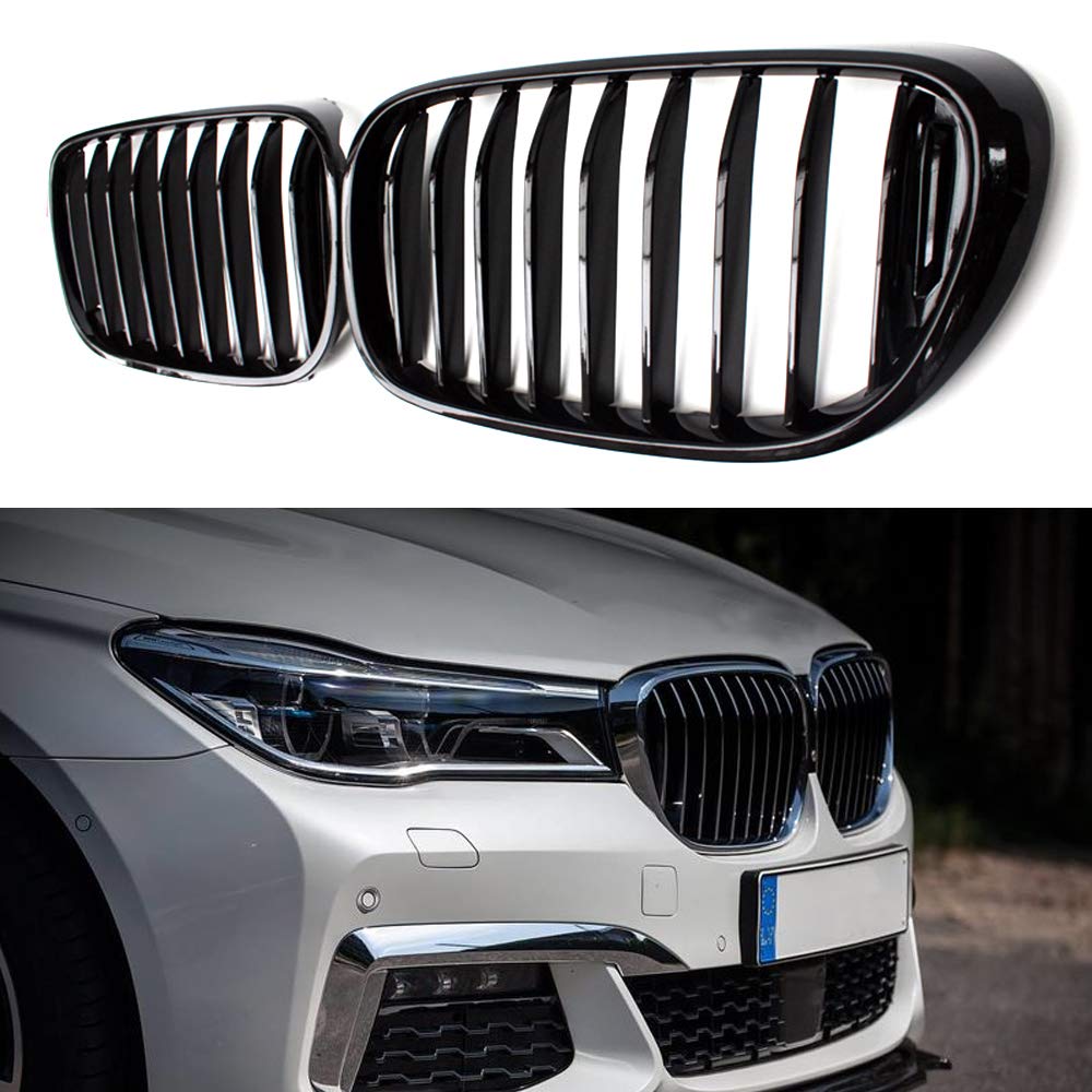Front Bumper Kidney Grilles Grill Single Line For BMW 7 series G11 G12 ...
