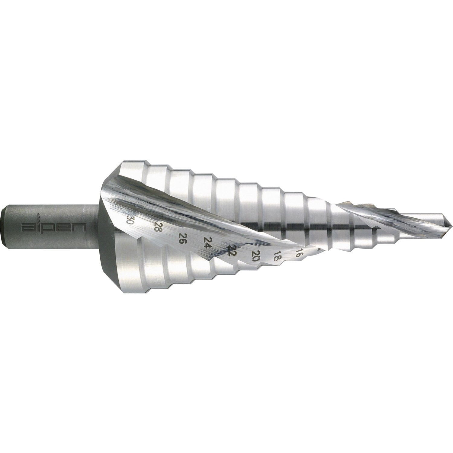 ALPEN Stufenbohrer Gr.3 HSS-Eco 2 Schneiden Bohrer Durchmesser 6-30 mm ...