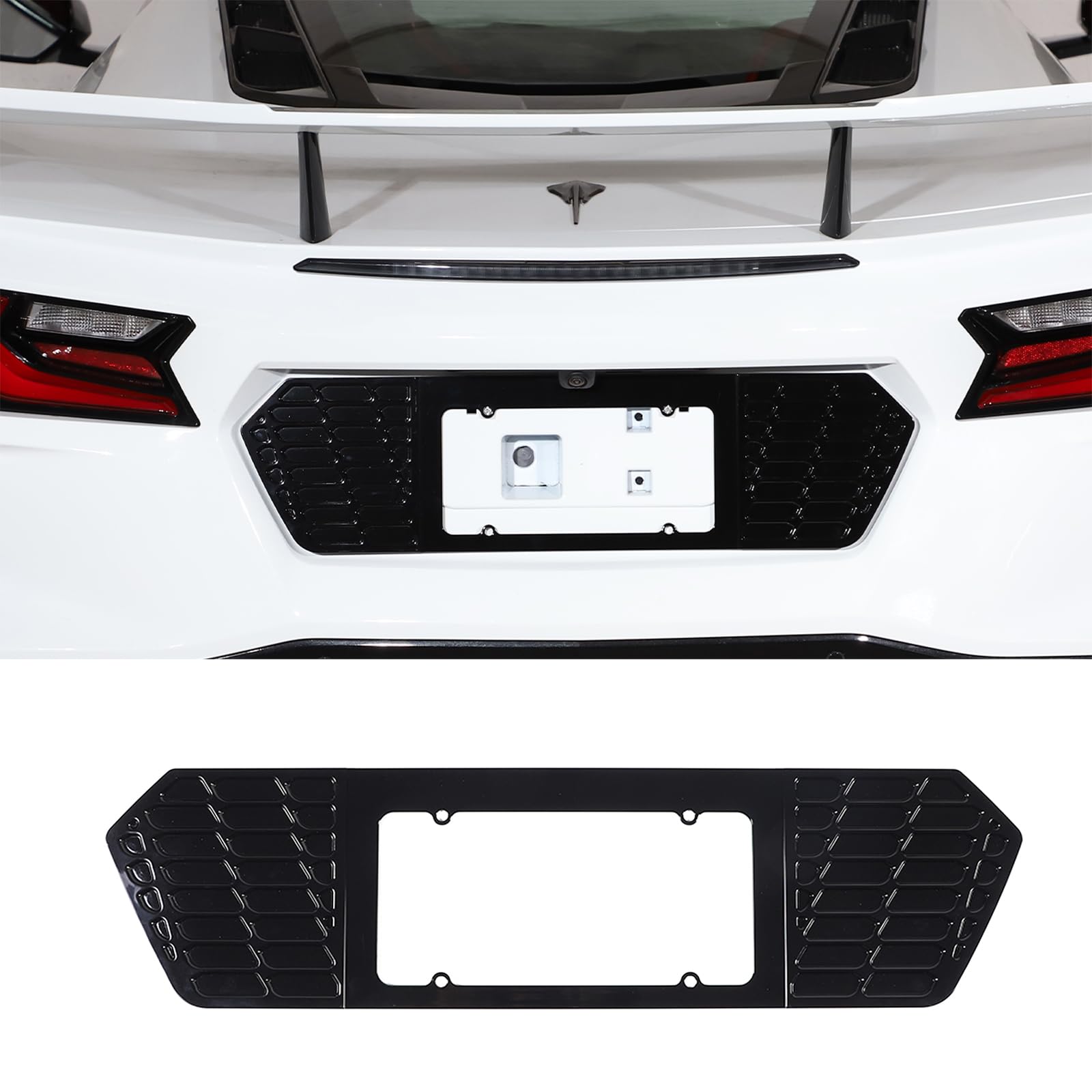 Daeiclru License Plate Cover Frame Compatible with Corvette C8 Stingray ...