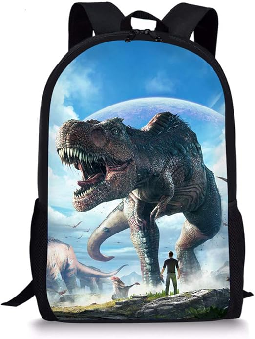 LedBack Tyrannosaurus Rex Dinosaur Printed School Backpack for Boys ...