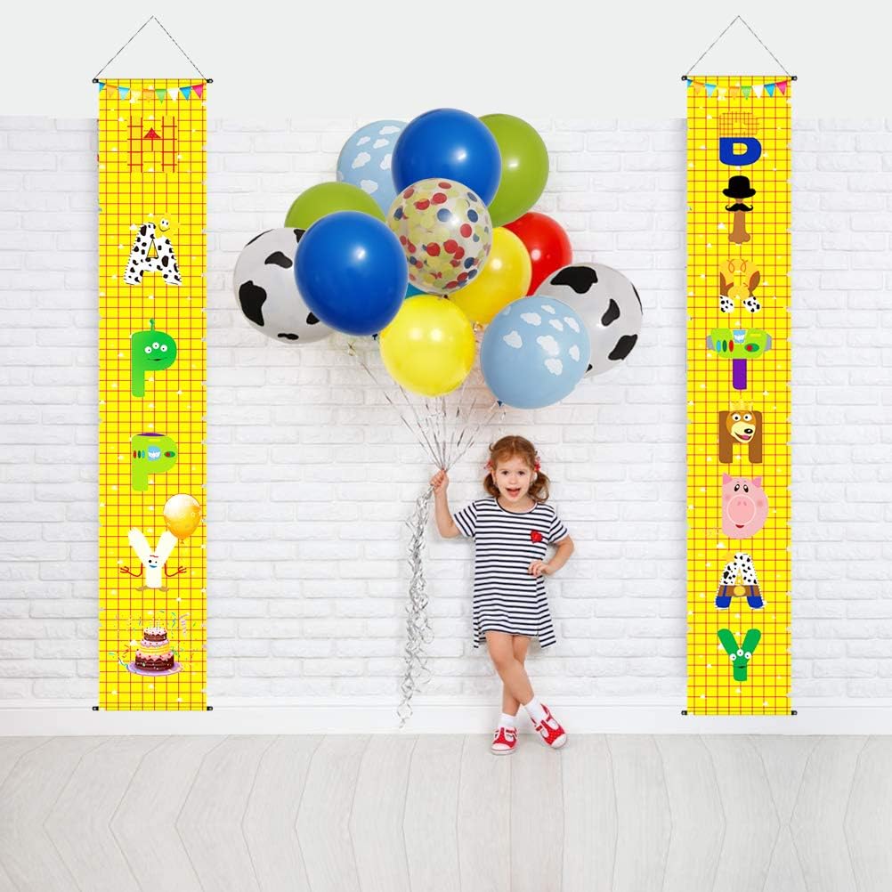 LLH Toy Story Happy Birthday Porch Sign, Birthday Banner Door Sign ...
