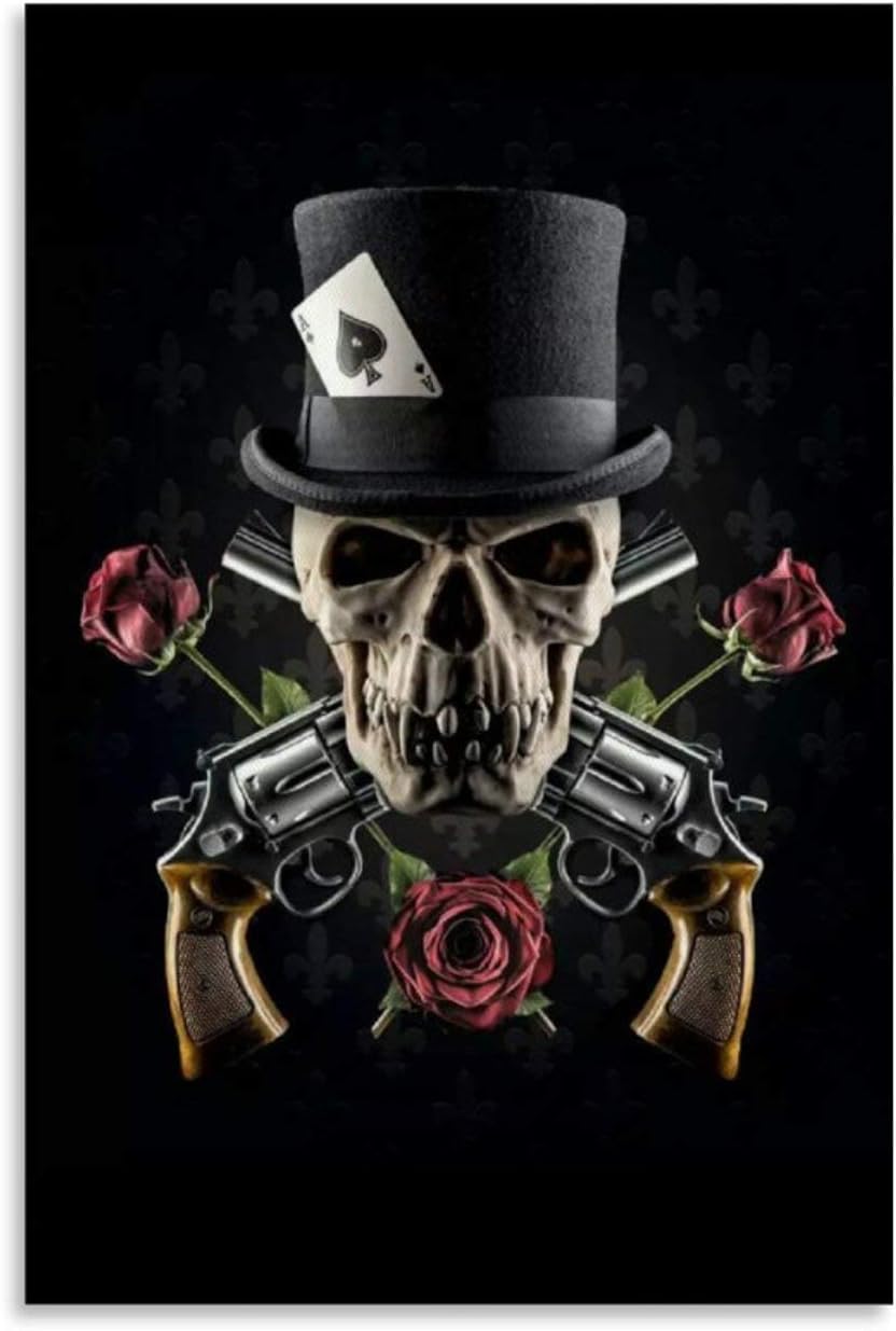 Amazon.de: Guns N Roses Calavera Leinwand-Kunst-Poster und Wand ...