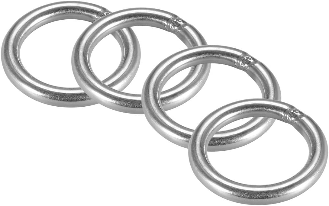 sourcing map Stainless Steel O Ring 50mm Outer Diameter 6mm Thickness ...