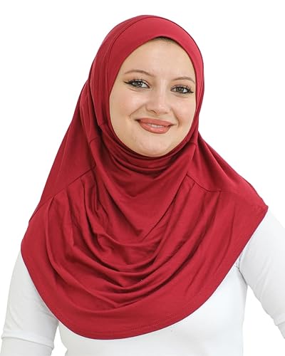 Prien Plain Ready To Wear Hijab for Women, Muslim Instant Turbans, Soft ...