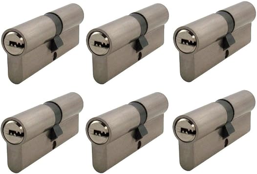 6x Zylinderschloss gleichschließend 70 mm PZ 35/35 inkl. 30 Schlüssel ...