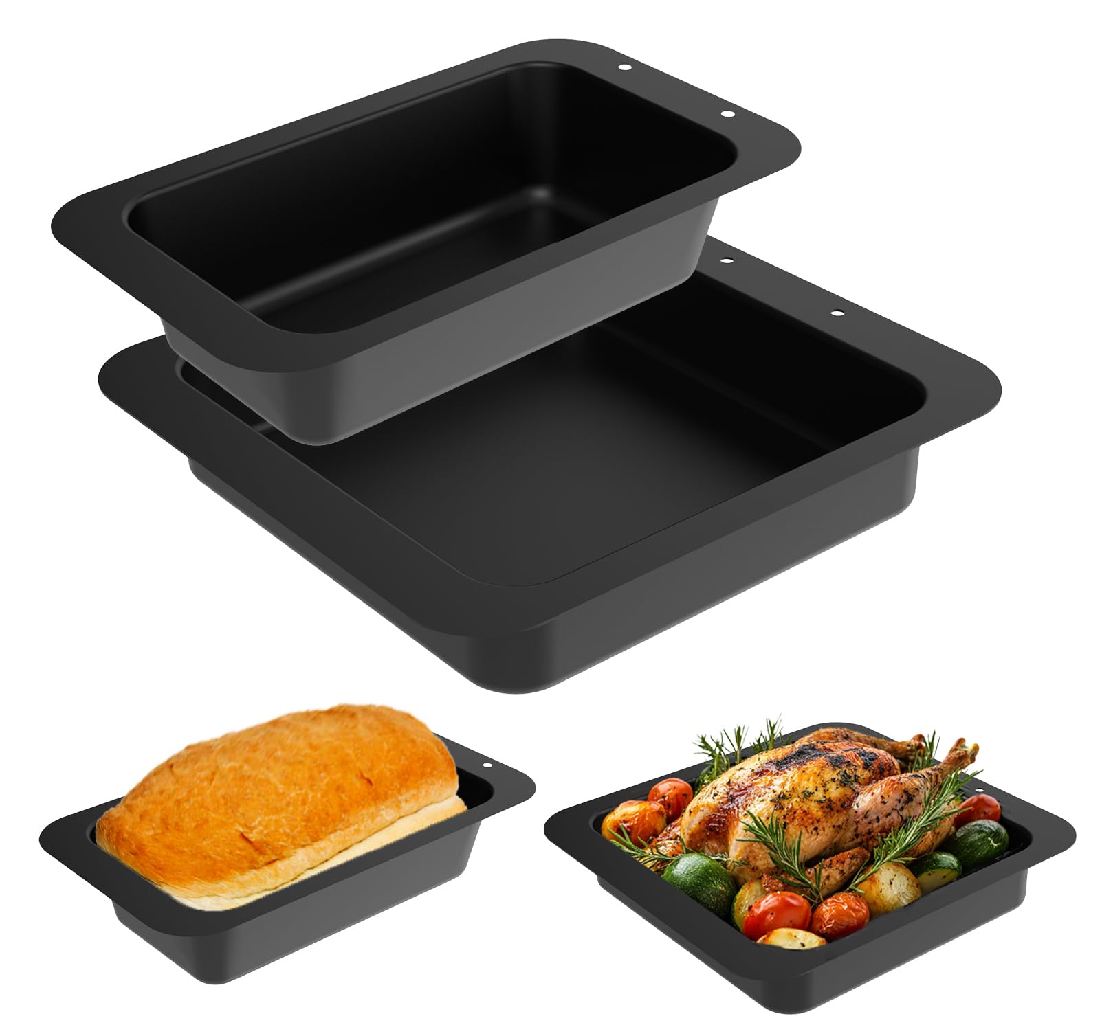 PETKAO Baking Pan for Ninja B30509/B30408 Foodi Neverstick, Non-Stick Baking Sheet/Bread Loaf ...