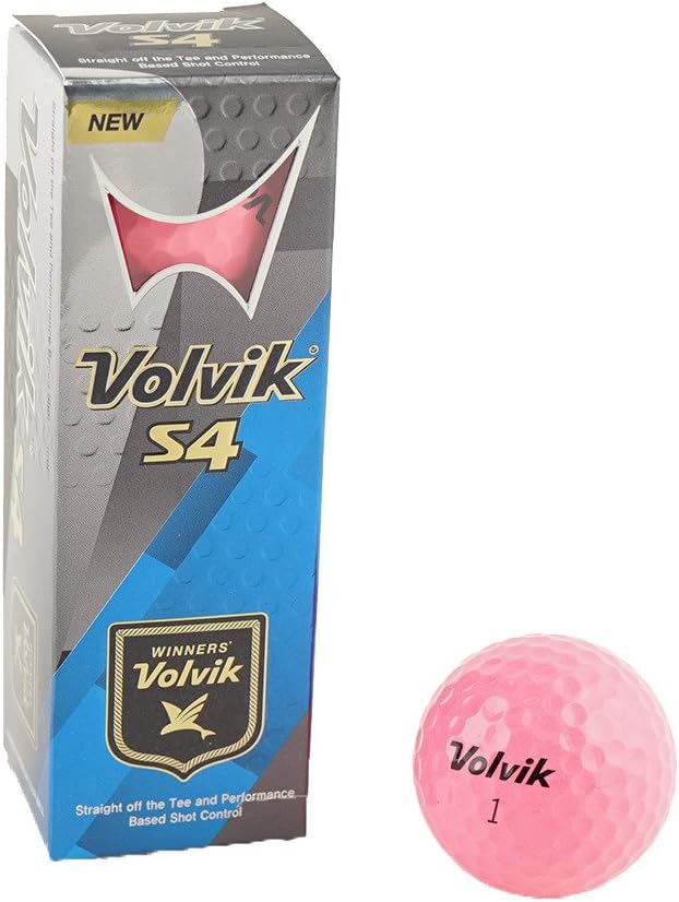 Amazon | Volvik(ボルビック) ゴルフボール Volvik S4 1スリーブ ピンク | Volvik（ボルビック ...