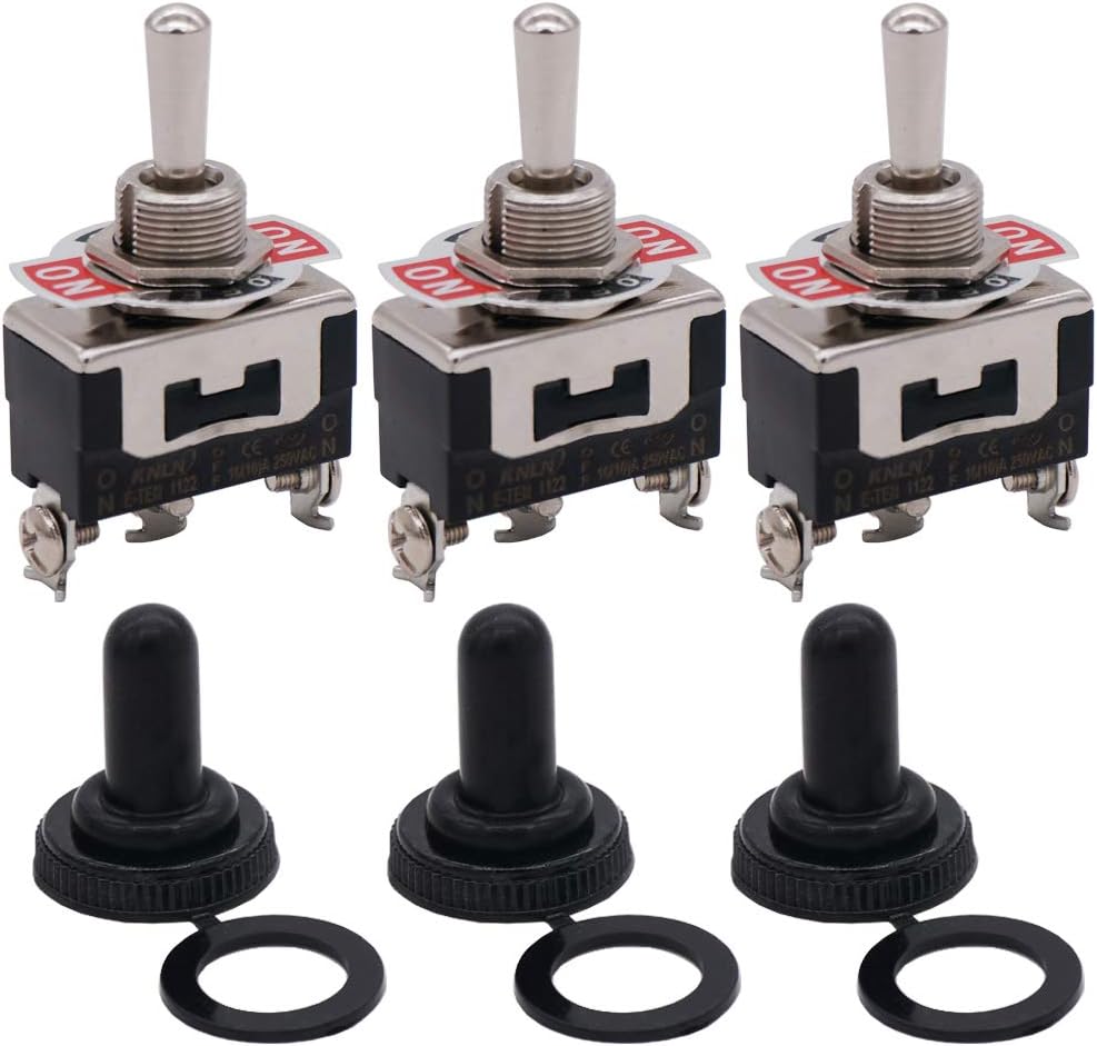mxuteuk 3Pcs Heavy Duty Rocker Toggle Switch 20A 125V SPDT 3 Position 3 ...