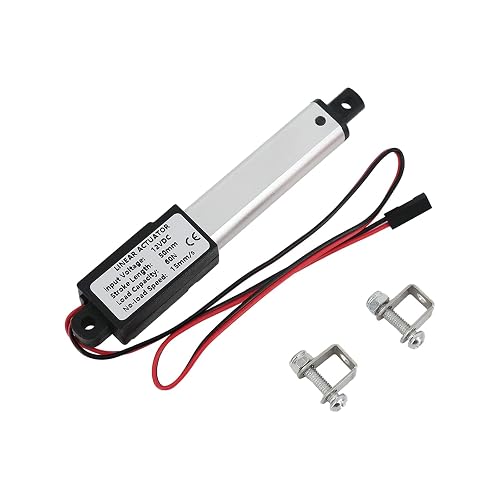 Mini Electric Linear Actuator, 12V 2" Stroke, 60N/13.5lb, Speed 15mm/s ...