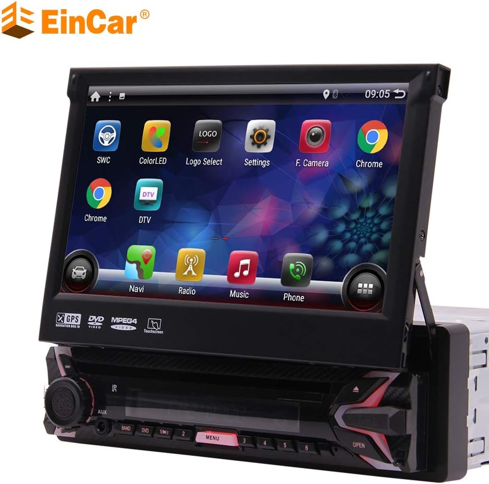Single 1 Din Car DVD CD Player 7 inch Detachable Capacitive Touchscreen ...