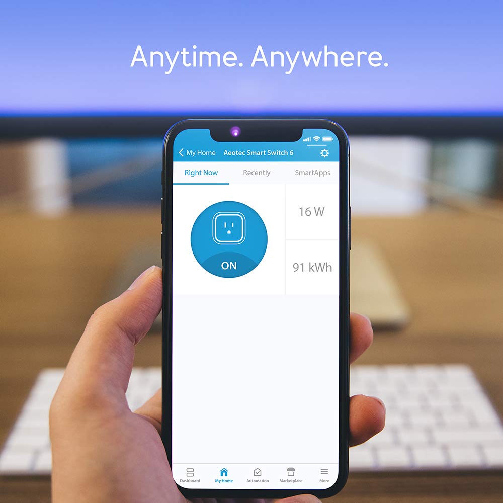 Aeotec Smart Switch 6, Zwave Switch Z-Wave Plus Plug 15A for Home ...