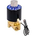 Amazon.com: Baomain Brass Electric Solenoid Valve 1/4 DC 12V 2Way 2position work for Water Air ...